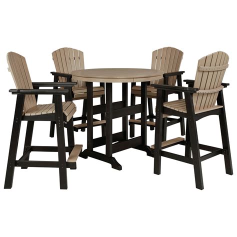 Signature Design By Ashley Fairen Trail 5 Piece Round Bar Table Set
