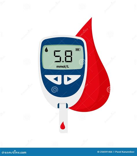 Diabetic Glucometer Line Outline Icon Cartoon Vector | CartoonDealer ...