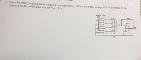 Solved 25 Given The Binary Weighted Resistor Digital To