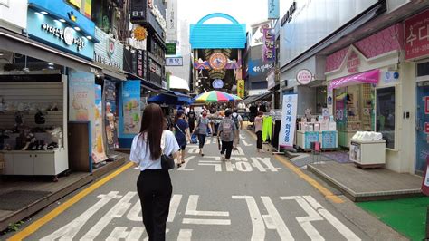 4K Walk Views 평일 오후 구리시 전통시장 구리역 주변 중심가 무더위 속 한산한 모습 랜선여행 Guri