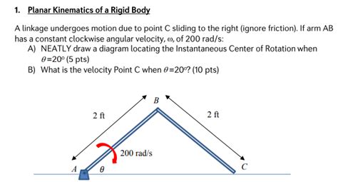 Solved Planar Kinematics Of A Rigid Body A Linkage Chegg