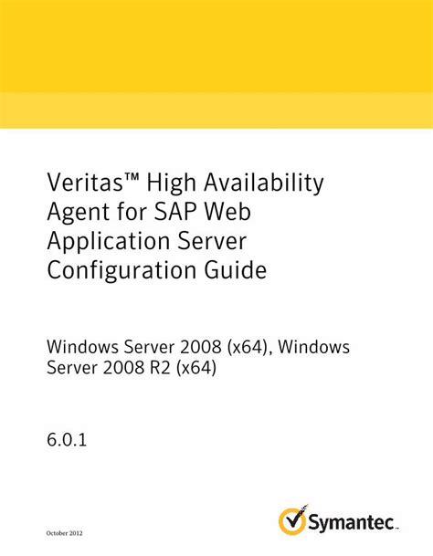 Pdf Veritas High Availability Agent For Sap Web Application