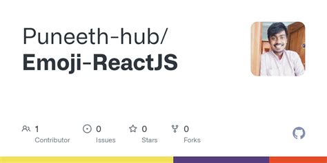 GitHub Puneeth Hub Emoji ReactJS