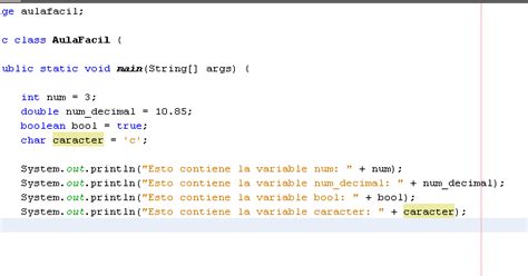 Variables Y Constantes De Java Java