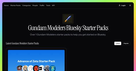 Gundam Modelers Bluesky Starter Packs [1 Lists • Mar 2025]
