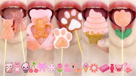 Asmr Pink Kohakuto 핑크 코하쿠토 디저트 먹방 Eating Sounds Youtube