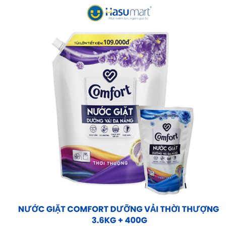Nước Giặt Comfort Dưỡng Vải Thời Thượng Túi 36kg Hàng Kẹp