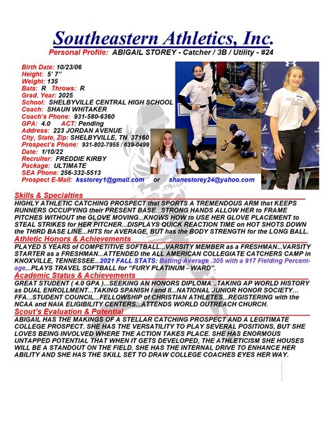 Abigail Storey 2025 Catcher 3b Utility Shelbyville Central Hs