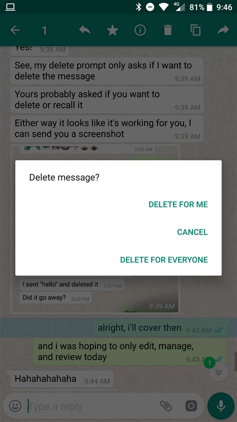 Update Its Official Deleting Messages On Whatsapp For All