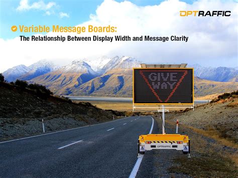 variable message boards display width and message clarity