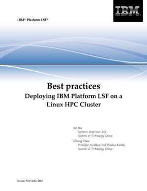 Deploying IBM Platform LSF On A Linux HPC Cluster Fill And Sign Printable Template
