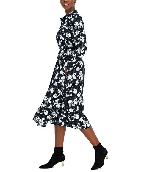 Alfani Petite Printed Tie Waist Shirtdress Created For Macys Macys
