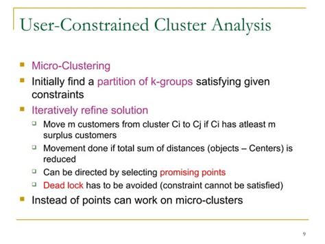 36 Constraint Based Cluster Analysis