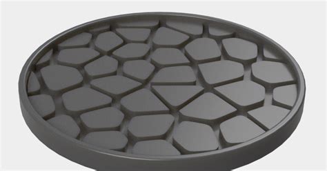 Voronoi Pebble Coaster Desktop Mug Holder Surface Protector By Goo