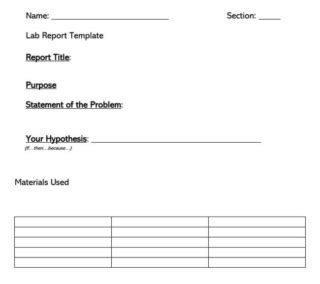 How To Write A Lab Report Free Templates