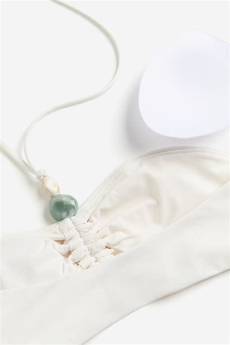 Padded Bandeau Bikini Top White Ladies Handm Ca