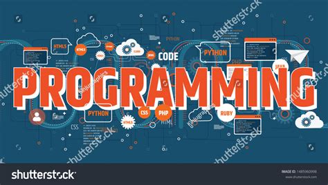 Programming Word Cloud Business Concept Stock Vector Royalty Free