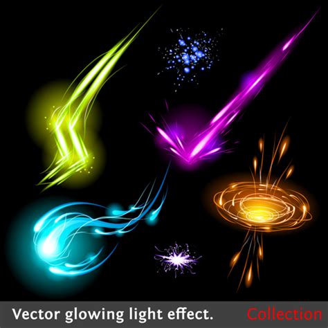 Colored Glowing Light Effects Vector 05 Free Download