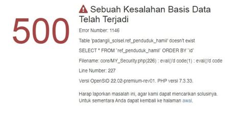 Bugerror Error Migrasi Refpendudukhamil · Issue 4865 · Opensid