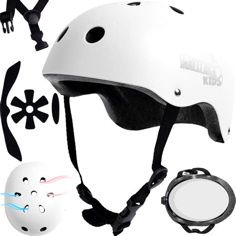 Kask dla Dziecka Rowerowy Dziecięcy Regulowany Biały MalTrack Sport