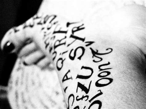 Captcha Body Art Unique Tattoo Designs Typographic Tattoo Body Art