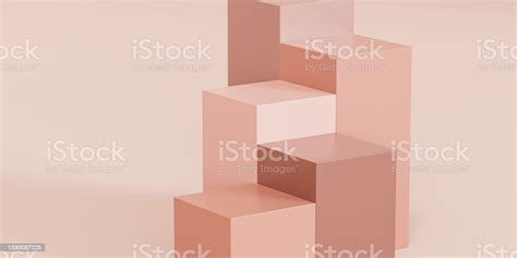 최소한의 배경 3d 렌더에 제품 디스플레이 또는 광고를 위한 베이지 색 무대 연단 또는 받침대 강단에 대한 스톡 사진 및 기타