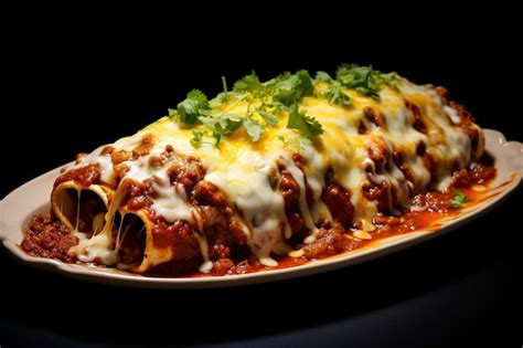 Premium Ai Image Texmex Enchiladas Corn Tortillas With Cheese Or Meat