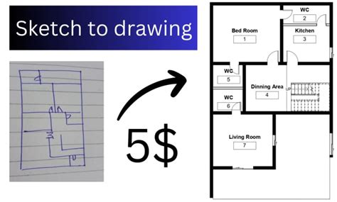 Redraw Floor Plan Convert Sketches Pdf Images To Autocad By Adeelcivil Fiverr