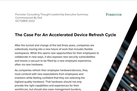 Forrester The Case For An Accelerated Device Refresh Cycle Network