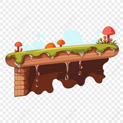 정글에서 버섯과 만화 스타일 다리 벡터 클립 아트 홈통 Png 일러스트 무료 다운로드 Lovepik