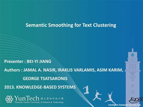 Ppt Semantic Smoothing For Text Clustering Powerpoint Presentation Free Download Id3451313