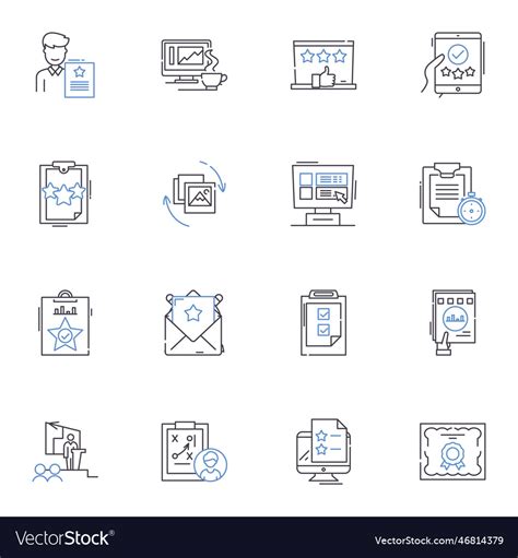 Communication Line Icons Collection Dialogue Vector Image