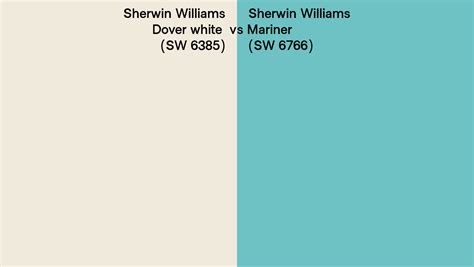 Sherwin Williams Dover White Vs Mariner Side By Side Comparison