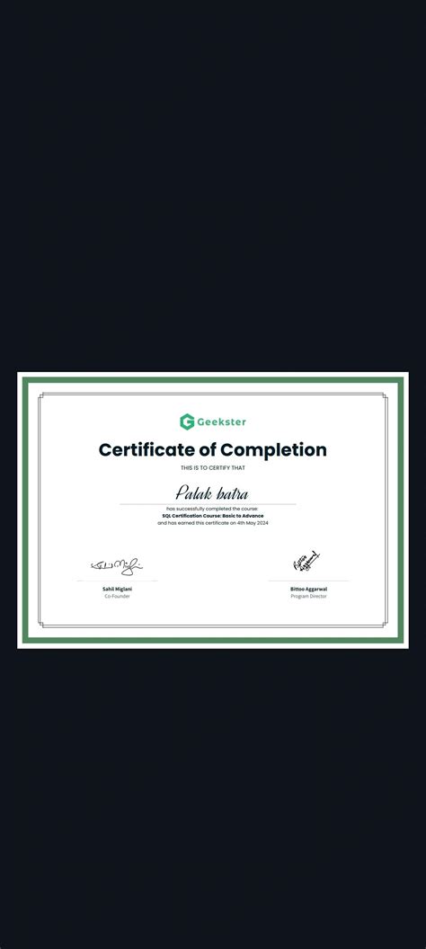 Sqlcertified Sql Pro At Geeksters Palak Batra Posted On The Topic Linkedin