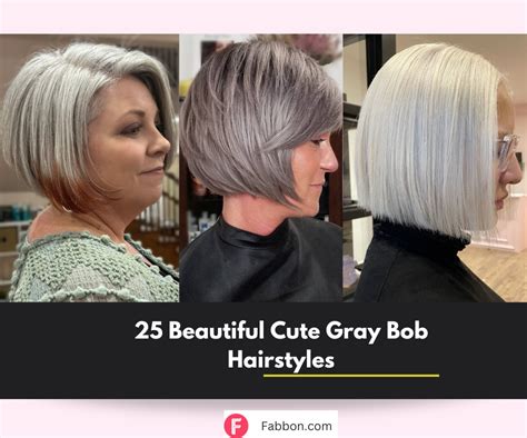 25 Beautiful Cute Gray Bob Hairstyles Fabbon