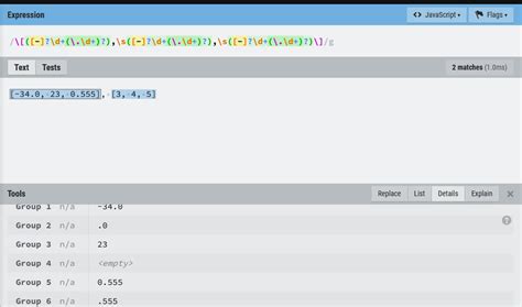 Regex How To Get Coordinates Without Using Sub Groups Stack Overflow
