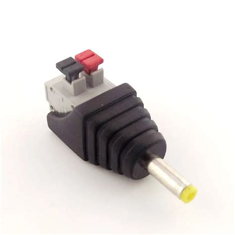 Pcs CCTV DC Power X Mm Male Push Type Spring Terminal Quick Connector Camera On