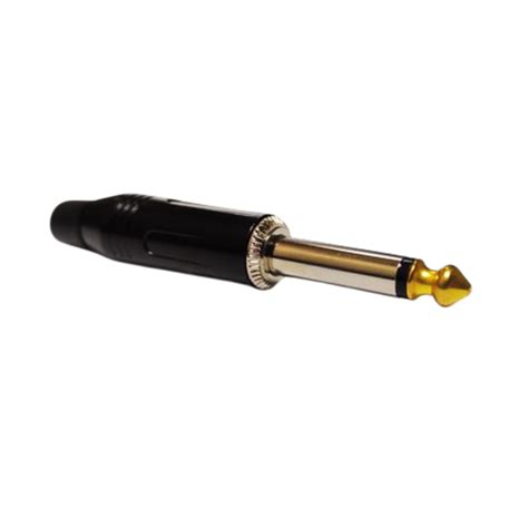 Dynamic 635mm Mono Male Jack Connector Black Heavy Duty Audio Jacks
