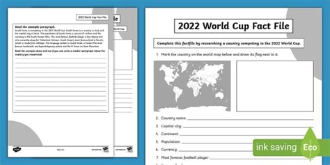 Esl World Cup Country Fact File Teacher Made Twinkl