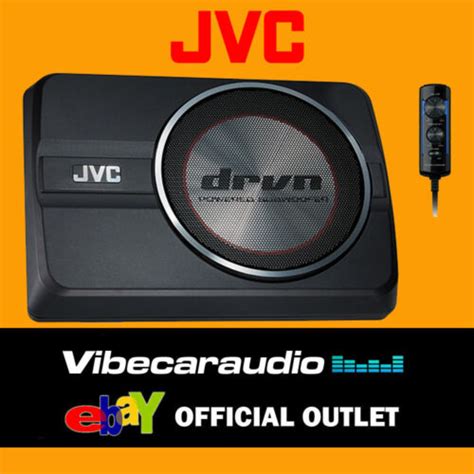 JVC CW-DRA8 - 20cm (8'') Underseat Compact Powered Subwoofer 250W Bass ...