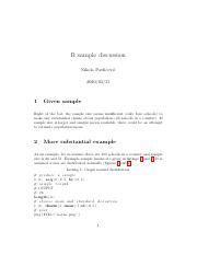 R Sample And Normal Distribution Example Pdf R Sample Discussion Nikola Pavli Cevic