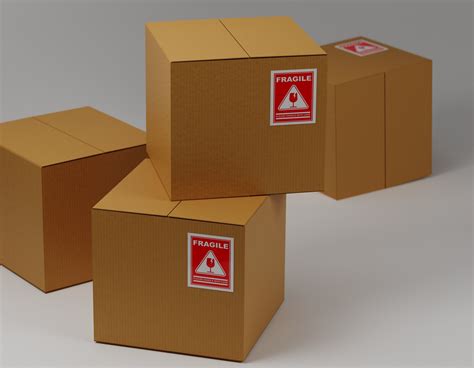 Cardboard Box Fragile 3d Model Rigged 3d Model Cgtrader