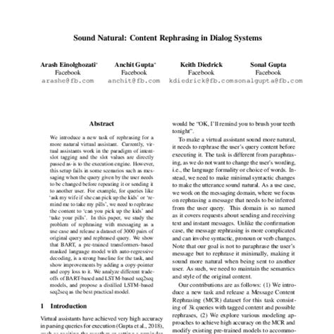 sound natural content rephrasing in dialog systems acl anthology