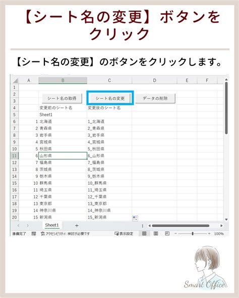 【vbaマクロダウンロード】excelの複数のシート名を一括で変更する方法 個人dxrpa 業務の自動化の教科書｜ゆるけみ