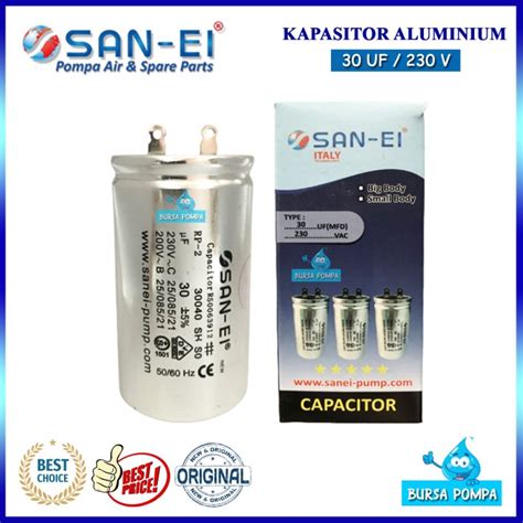 Jual Kapasitor Capasitor Aluminium SAN EI 30UF Mikro 230V Kondensor