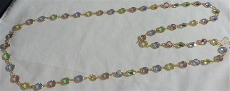 Beautiful Pastel Faceted Crystal Bezel Set Stone Chai Gem