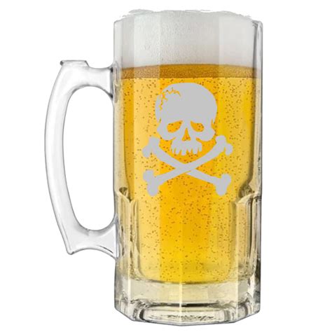 Pick Your Poison Skull And Crossbones Whiskey Pint Beer Stein Coffee