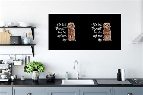 Muurstickers Sticker Folie Quotes Honden Spreuken The Best Therapist Has Fur Bol