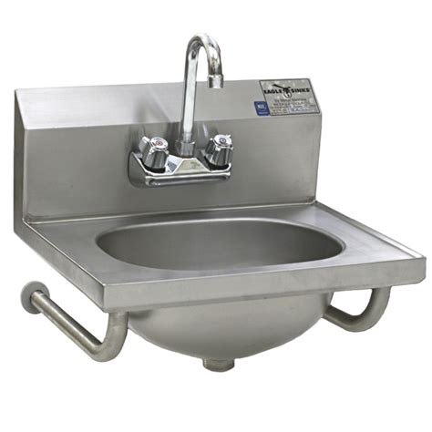 Eagle Group Hsa 10 Ftws Mg Microgard Hand Sink With Gooseneck Faucet