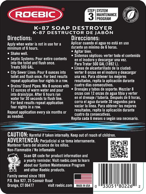 K 87 Soap Destroyer Review Septic Tank Servicing